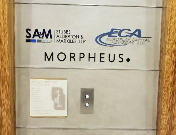 Lobby Sign for Morpheus in Sherman Oaks - Premium Solutions
