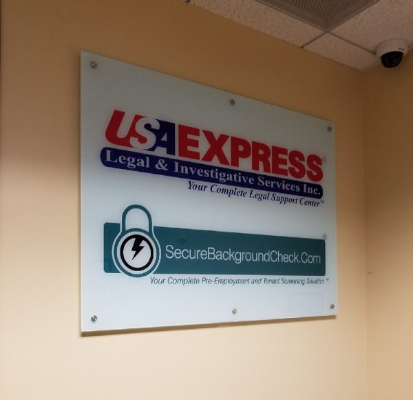 Lobby Sign for USA Express in Woodland Hills – Premium Solutions