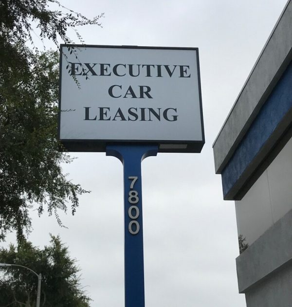 Pylon Sign Inserts for Executive Car Leasing in West Hollywood ...