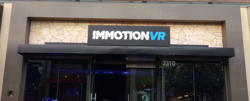 Illuminated Building Sign for ImmotionVR in Valencia - Premium Solutions