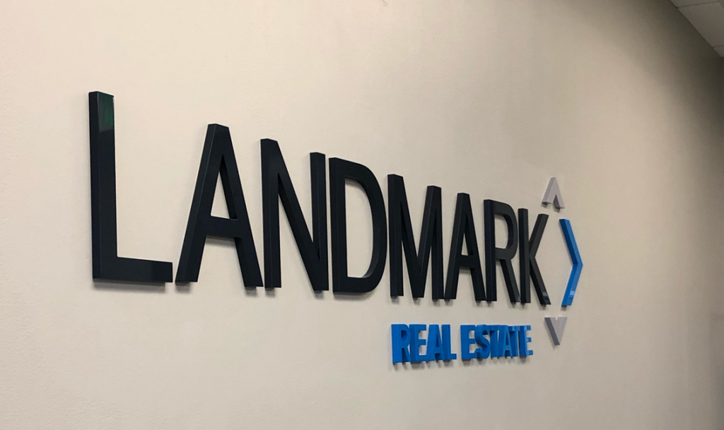 Lobby Sign for Landmark Capital Advisors in Newport Beach - Premium ...