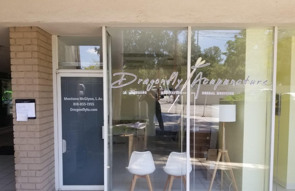 Window Graphics for Dragonfly Acupuncture in Encino - Premium Solutions