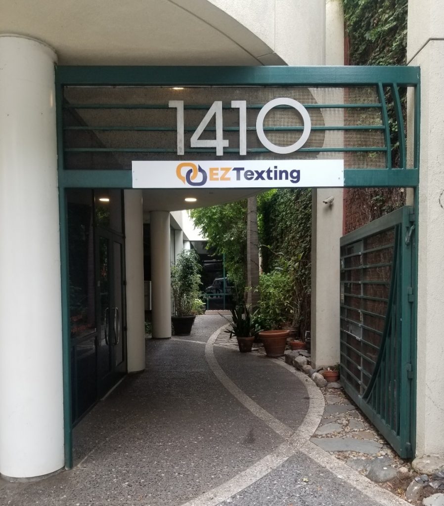 New Signs for New Names: Metal Sign for EZ Texting in Santa Monica ...