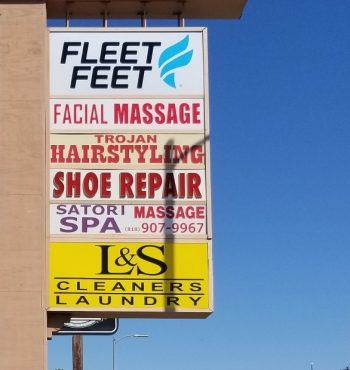 Pylon Sign Inserts for Fleet Feet in Encino – Premium Solutions