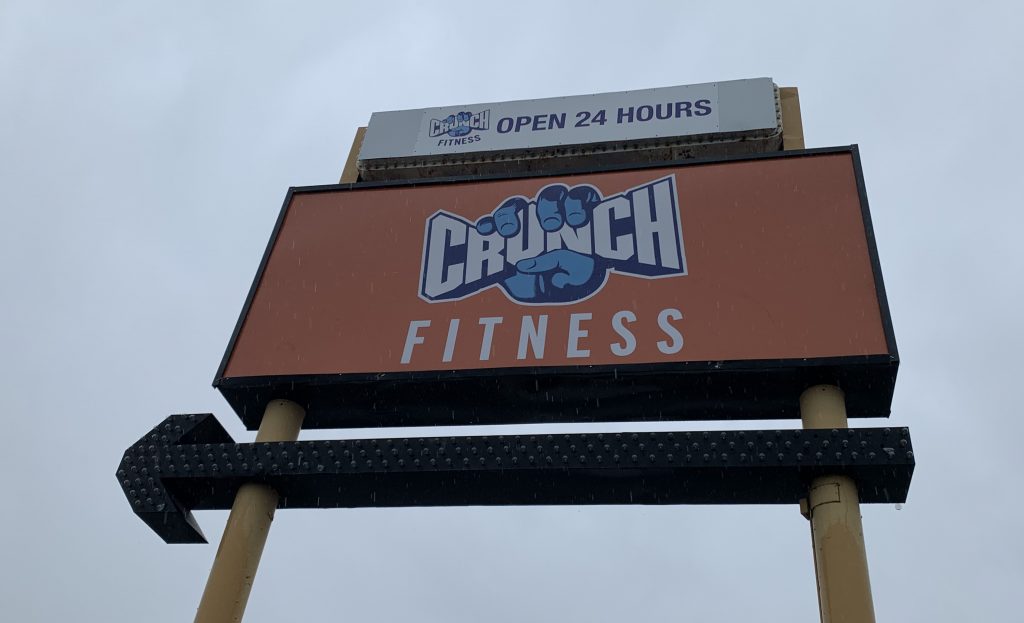 Gym Pylon Sign Insert for Crunch Fitness Northridge - Premium Solutions