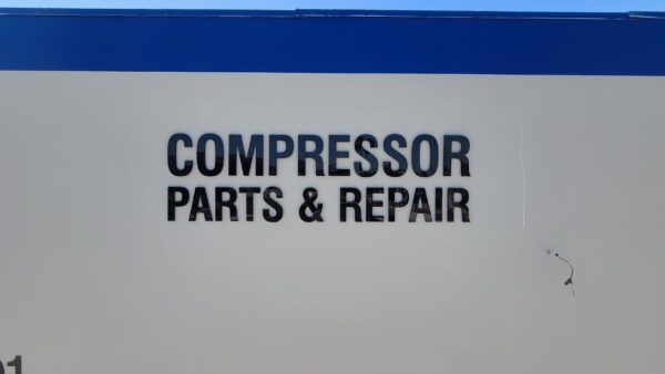 Black Acrylic Letters Business Sign for Compressor Parts and Repair in ...