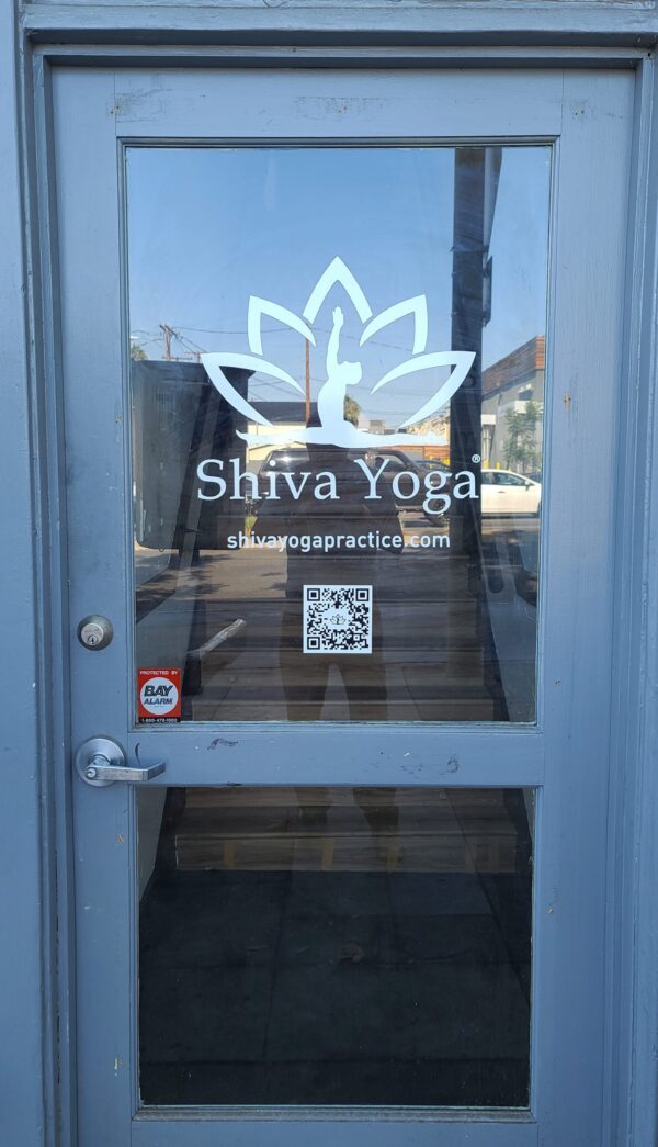 Studio Door Graphics for Shiva Yoga in West Hollywood – Premium Solutions