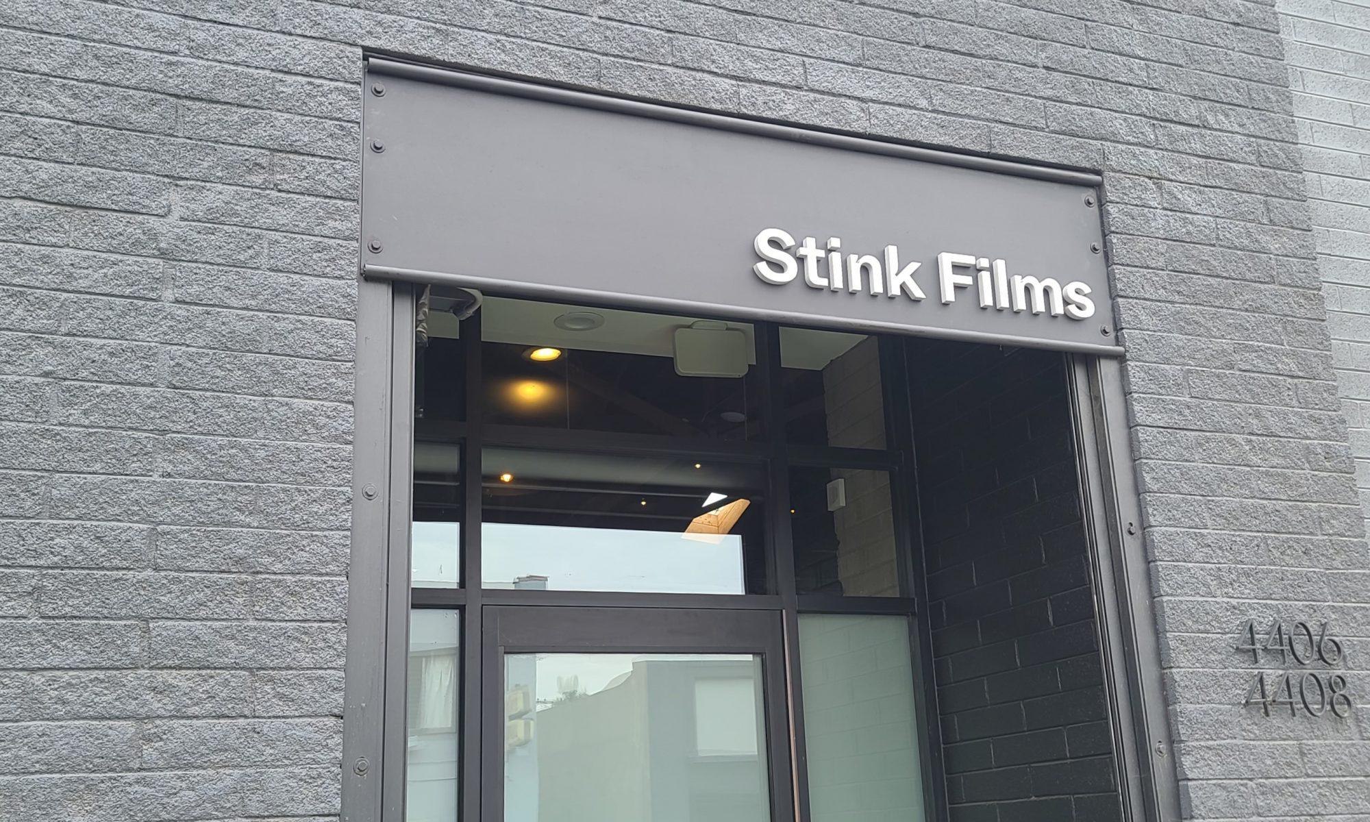 Metal Letters Entrance Sign for Stink Films in Los Angeles | Premium ...