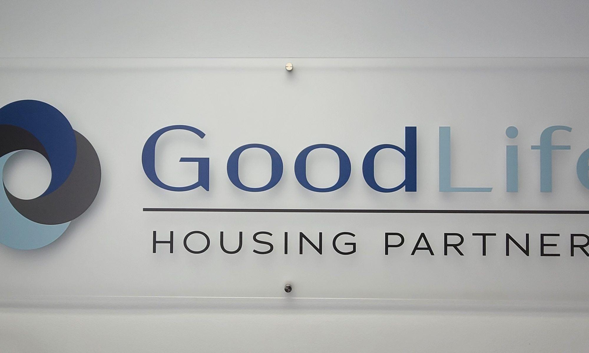 Acrylic Panel Lobby Sign for GoodLife Housing in Los Angeles | Premium ...