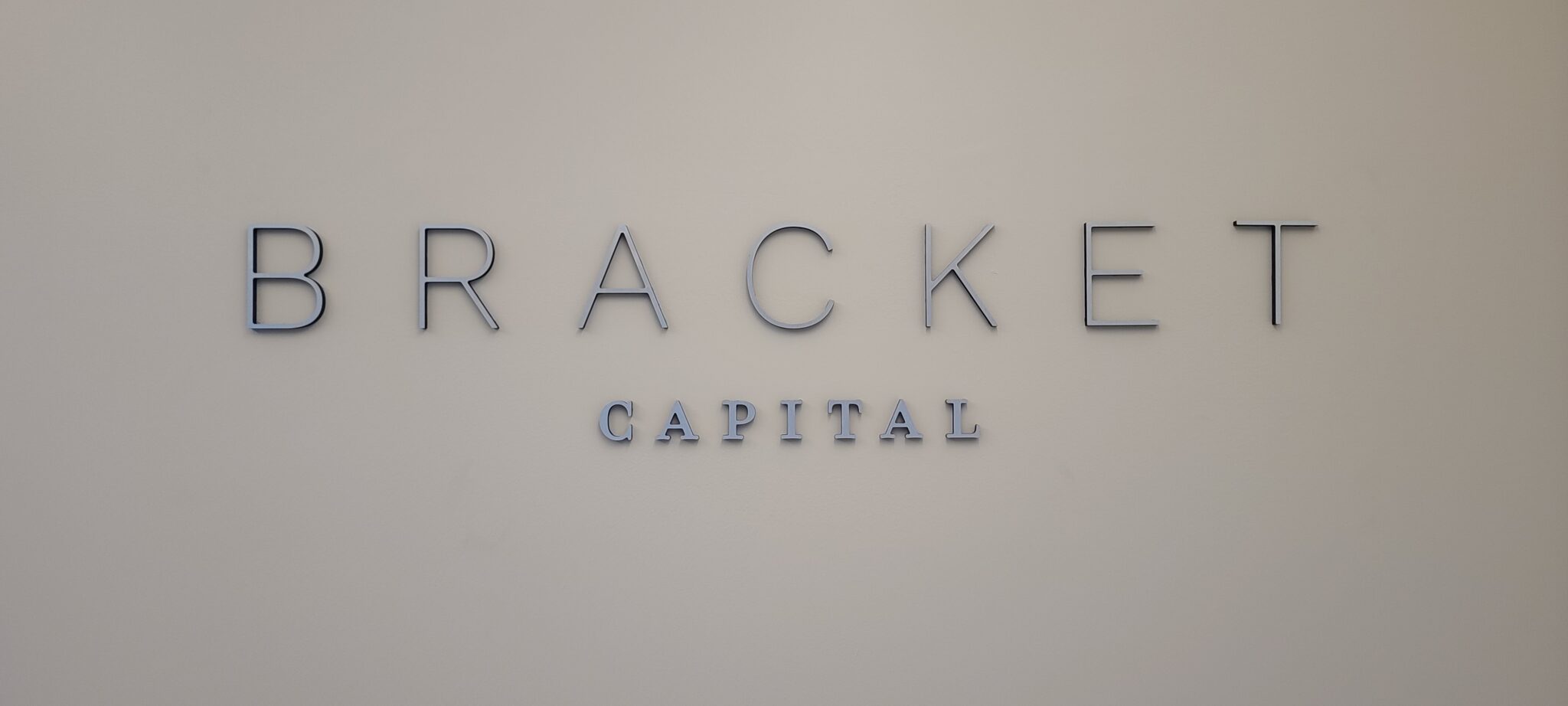 Acrylic Lobby Sign for Bracket Capital in Los Angeles - Premium Solutions