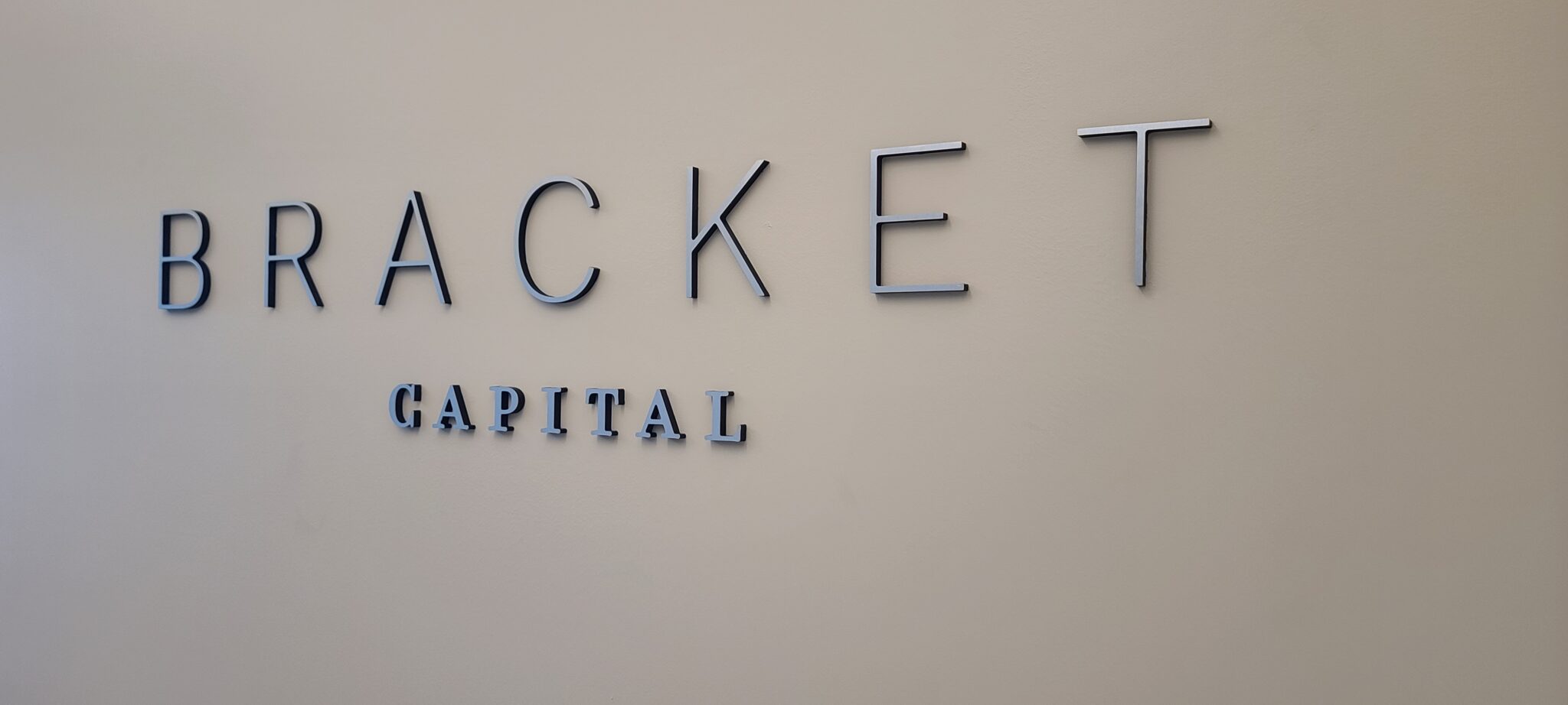 Acrylic Lobby Sign for Bracket Capital in Los Angeles - Premium Solutions