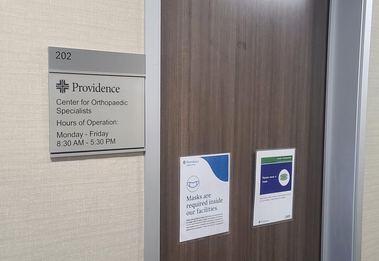 Aluminum Plaque Sign for Providence Center for Orthopaedic Specialists ...