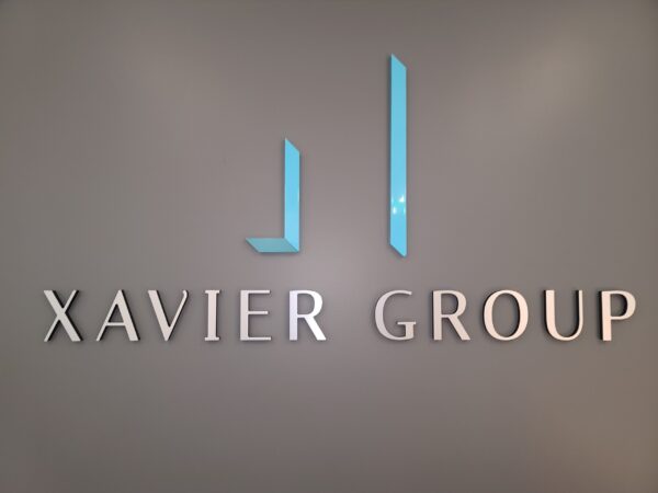 Acrylic Letters Lobby Sign for Xavier Group in Los Angeles - Premium ...