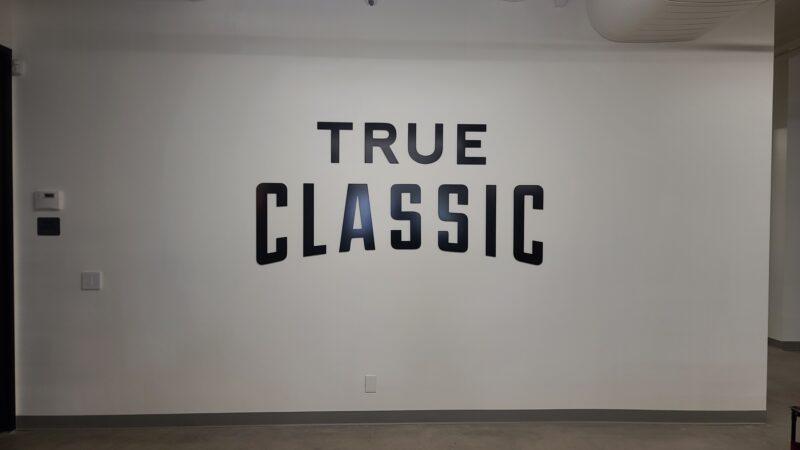 Acrylic lobby signs for business at True Classic - Premium Solutions