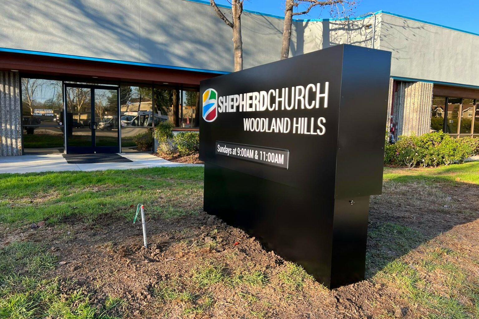 Shepherd Church Monument Sign Woodland Hills – Premium Solutions