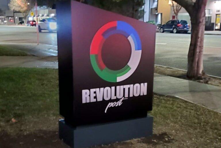 Revolution Post Monument Sign Burbank - Premium Solutions