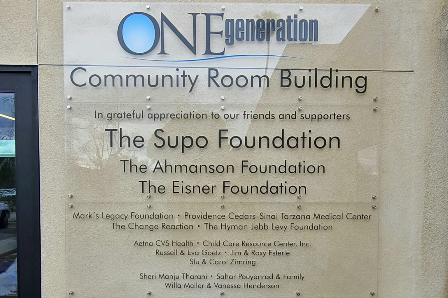 One Generation Dedication Plaque Van Nuys - Premium Solutions