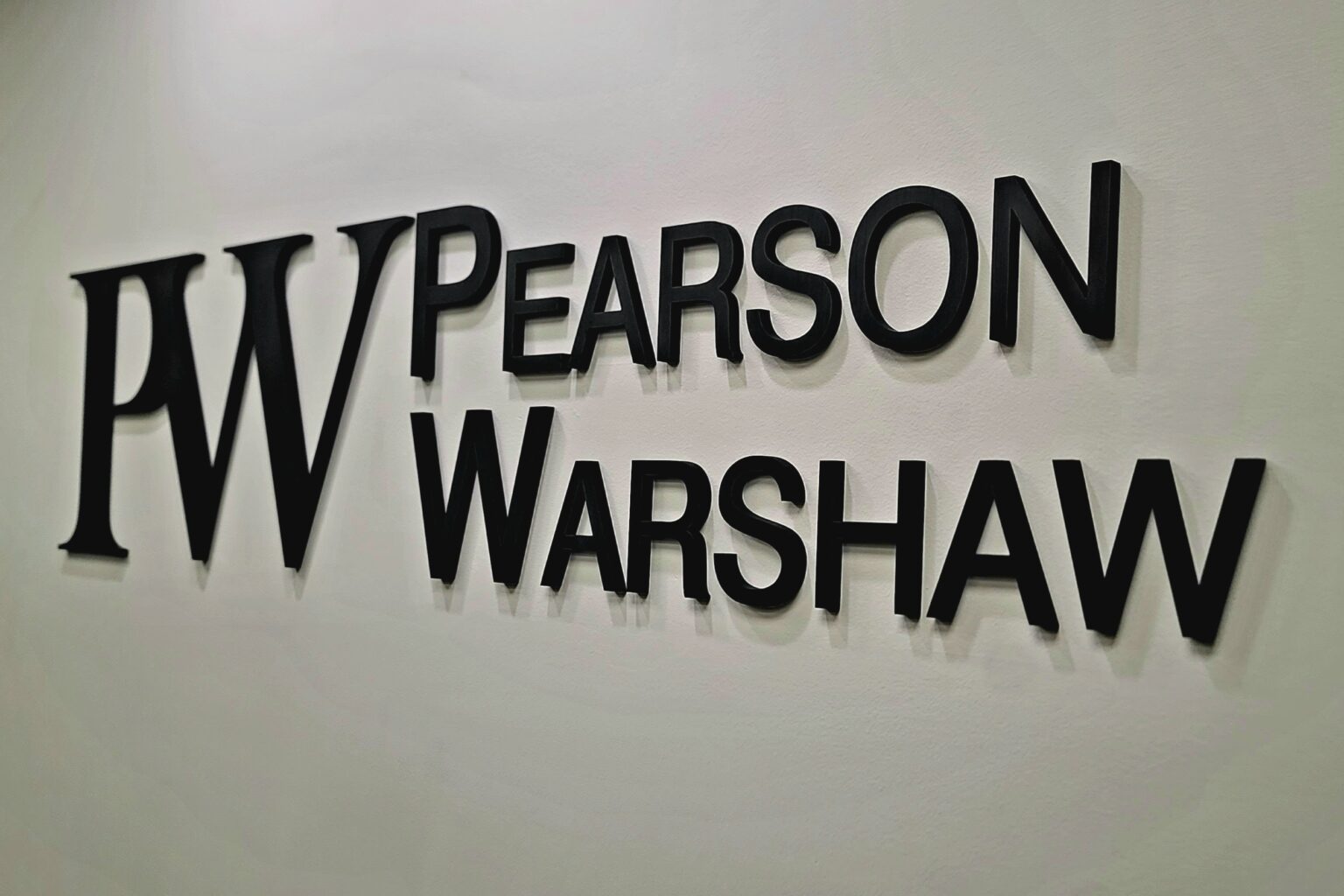 Lobby Sign for Pearson Warshaw Sherman Oaks – Premium Solutions