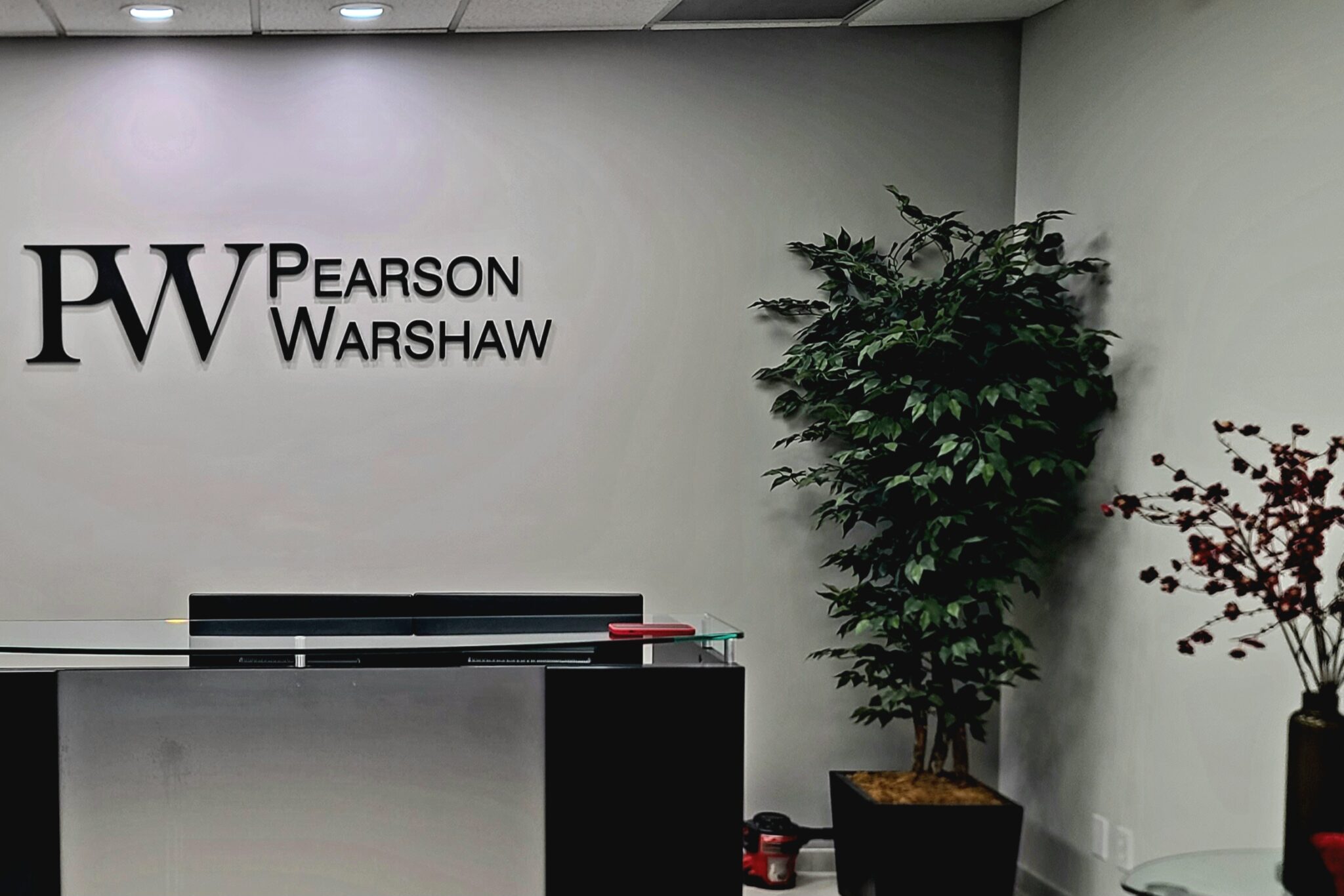 Lobby Sign for Pearson Warshaw Sherman Oaks – Premium Solutions