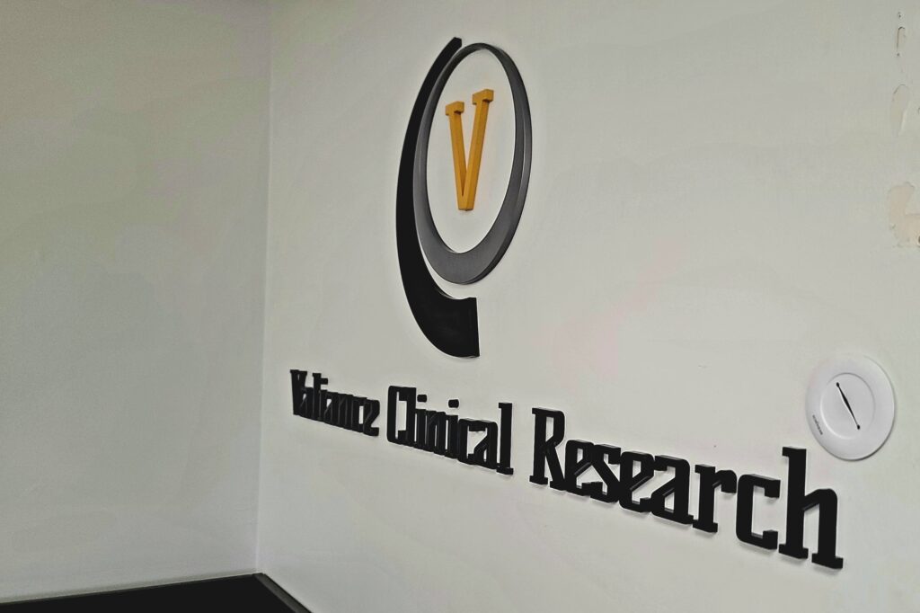 Lobby Sign Valiance Clinical Research Huntington – Premium Solutions