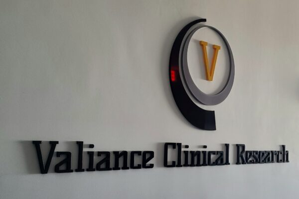 Valiance Clinical Research lobby sign Tarzana – Premium Solutions