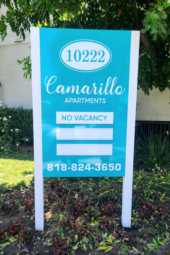 Camarillo Apartments Sign Toluca Lake - Premium Solutions