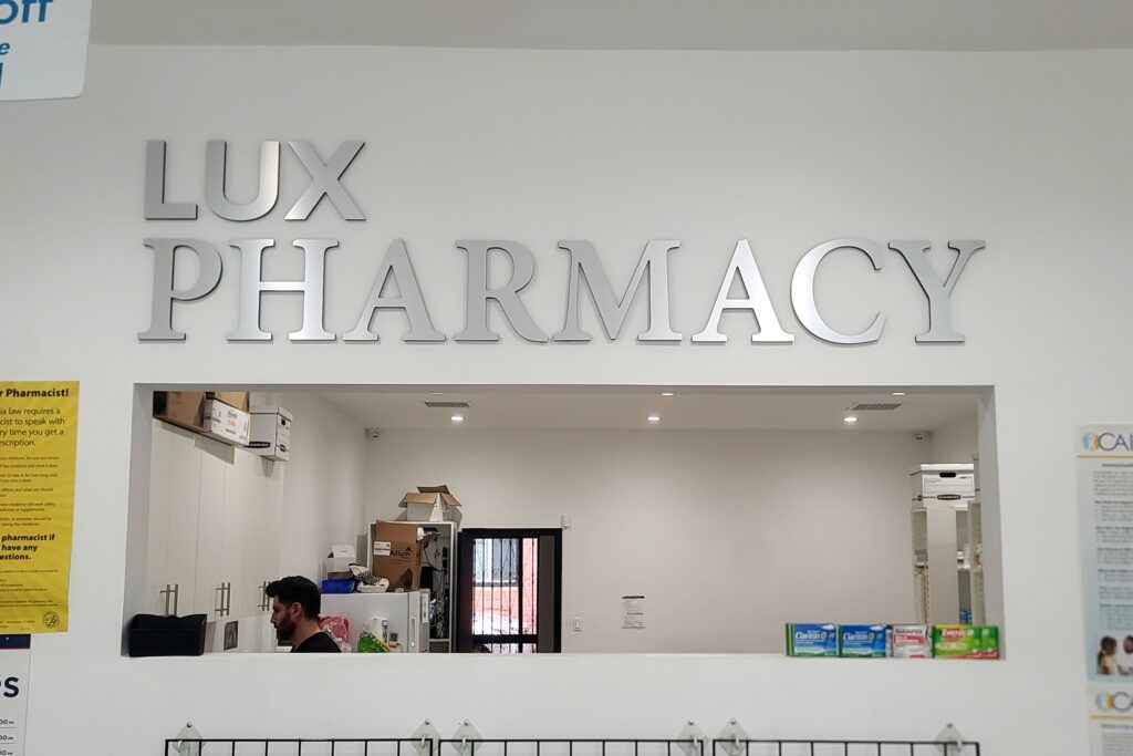 Lux Pharmacy’s Indoor Sign Los Angeles – Premium Solutions