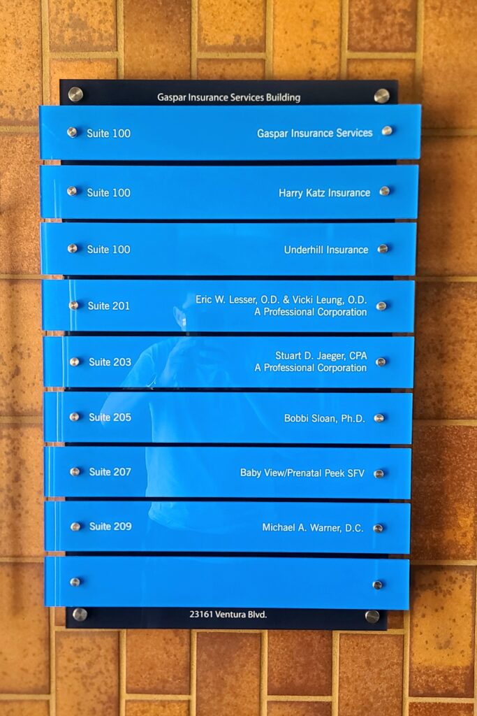 Gaspar's Directory Sign Woodland Hills - Premium Solutions