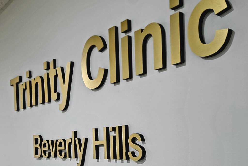 Trinity Clinic Lobby Sign and Room Signs Beverly Hills - Premium Solutions