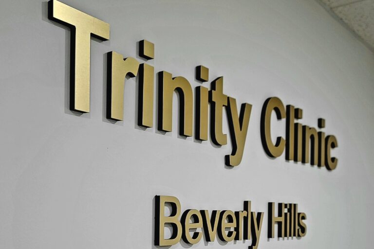 Trinity Clinic Lobby Sign and Room Signs Beverly Hills - Premium Solutions