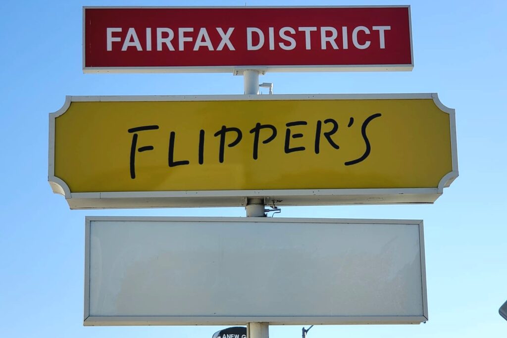 Flippers Neon sign and pole sign inserts West Hollywood – Premium Solutions