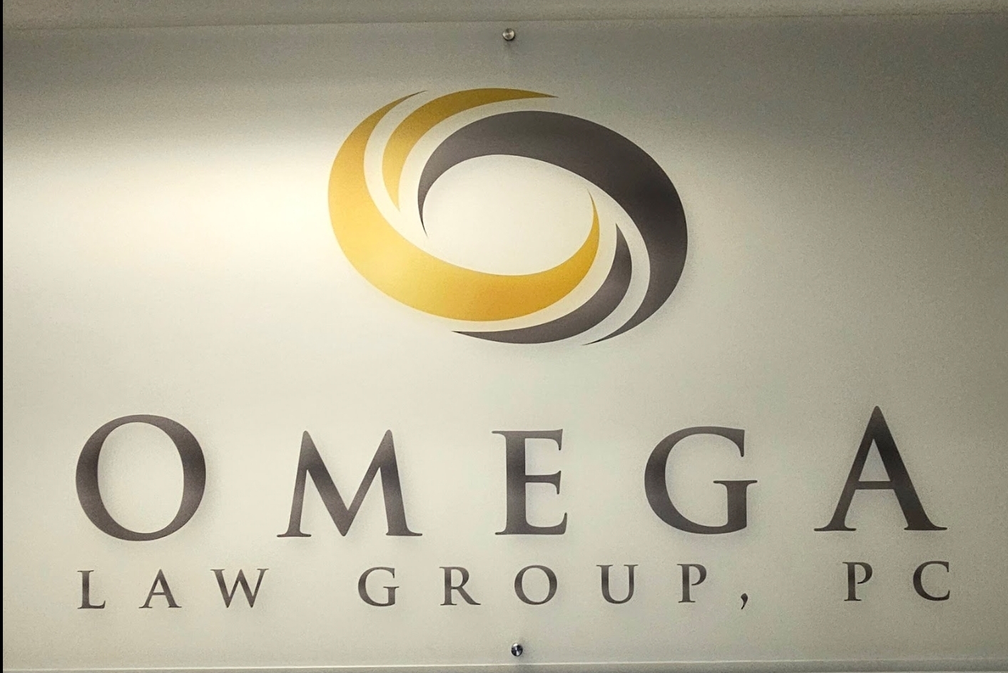 Omega Law Group Lobby Sign Beverly Hills - Premium Solutions