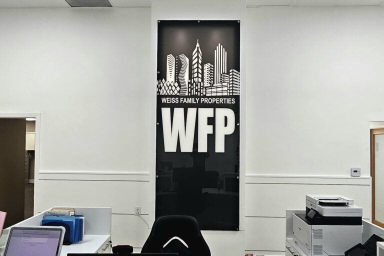 Weiss Family Properties Lobby Sign and Exterior Signs Los Angeles ...