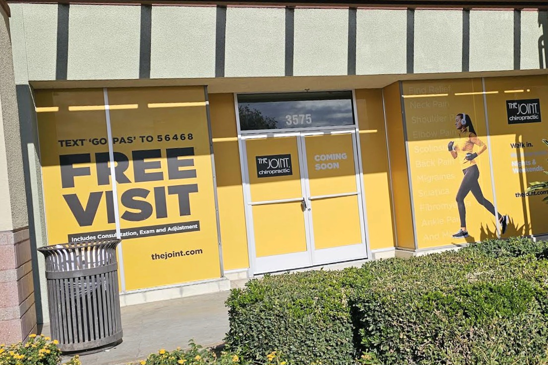 The Joint Chiropractor Window Graphics and Channel Letters Padadena ...