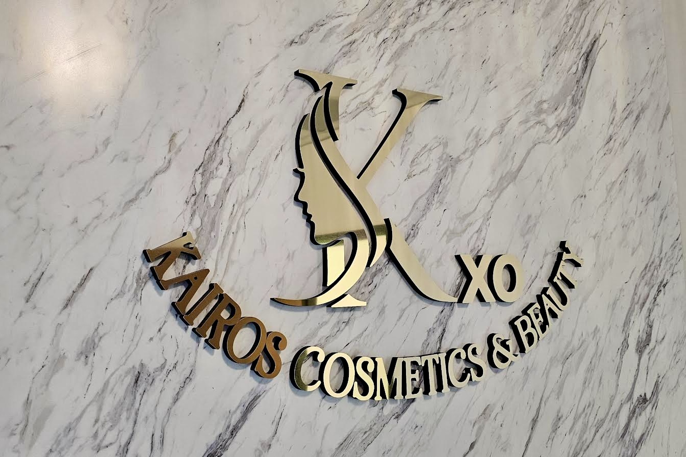 Kairos Cosmetics Mirror Gold Signage Torrance 90501 - Premium Solutions